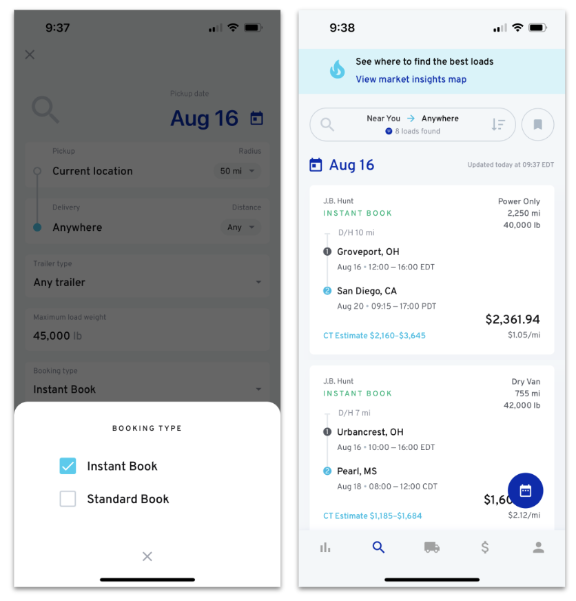 What are "Instant Book" Loads? – CloudTrucks